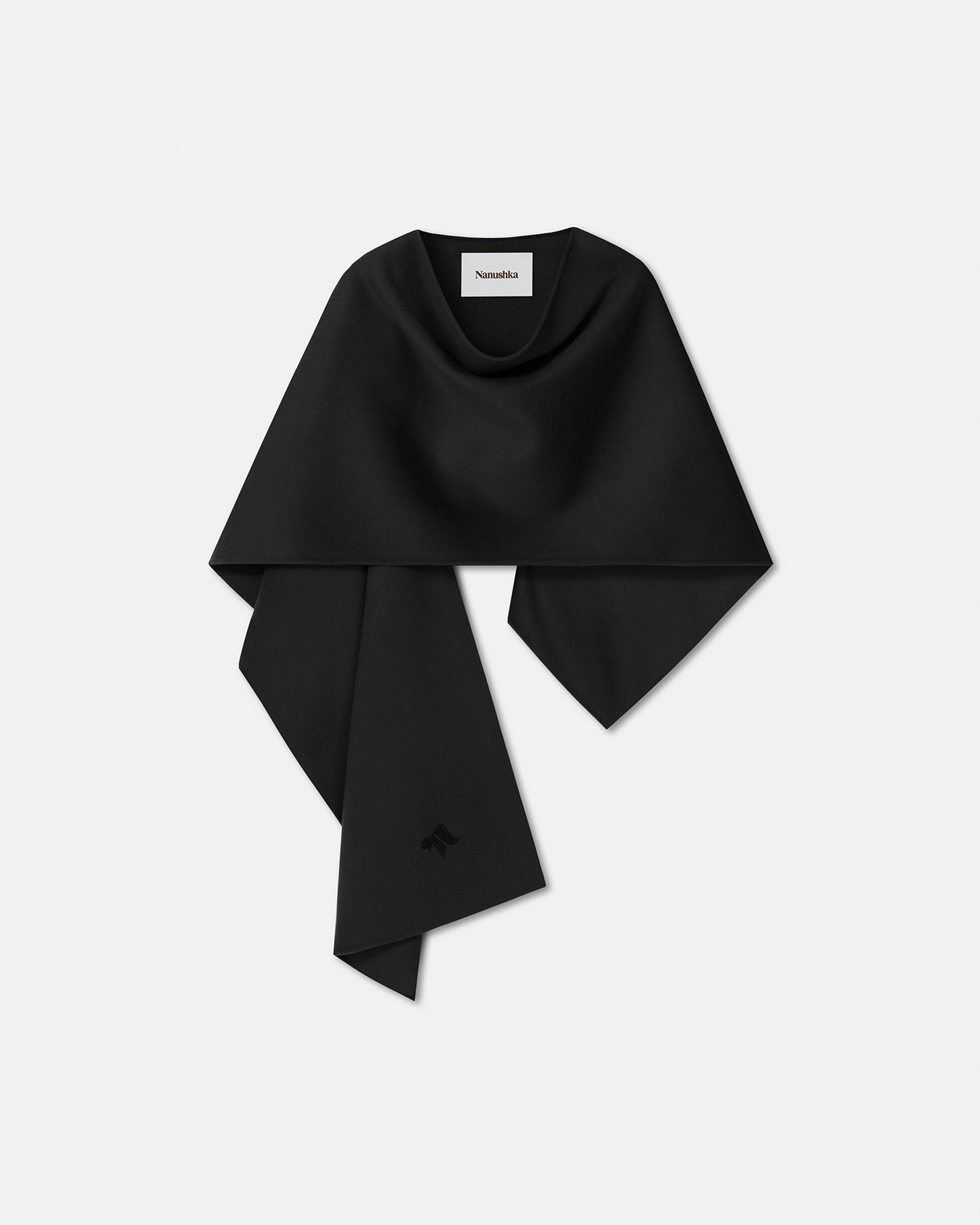 Kamin - Wool And Silk-Blend Shawl - Black – Nanushka