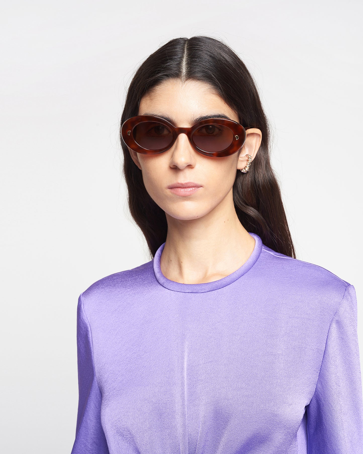 Giva - Bio-Plastic Oval Sunglasses - Light Turtle – Nanushka