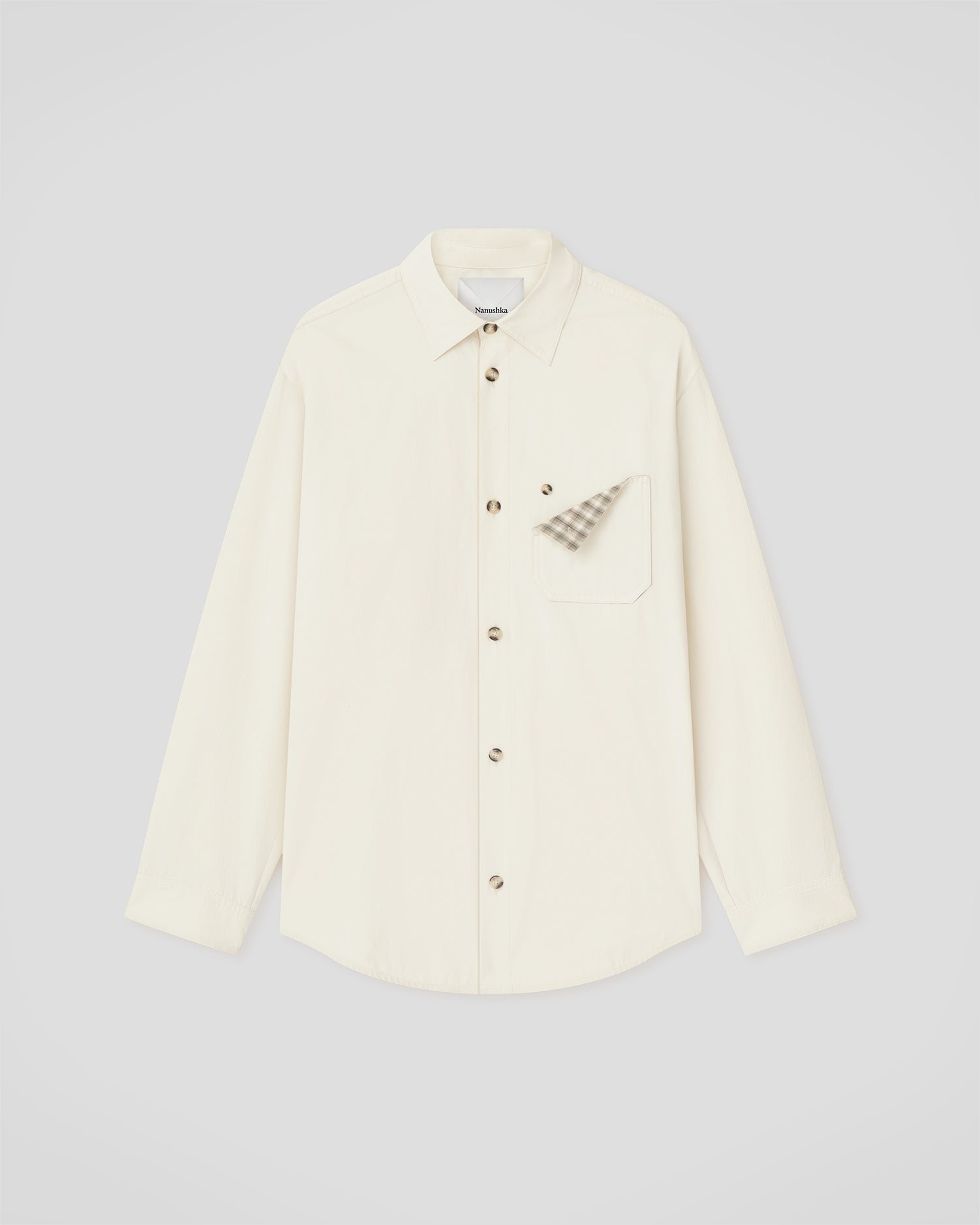 Saturnio - Studio Cotton Shirt - Creme – Nanushka