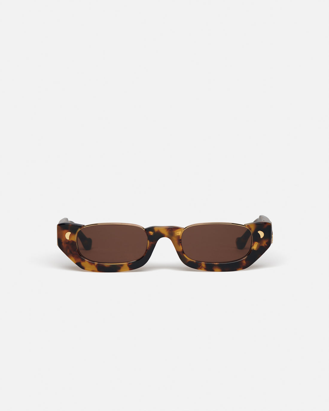 Zorea - Bio-Plastic Half-Moon Sunglasses - Dark Amber – Nanushka
