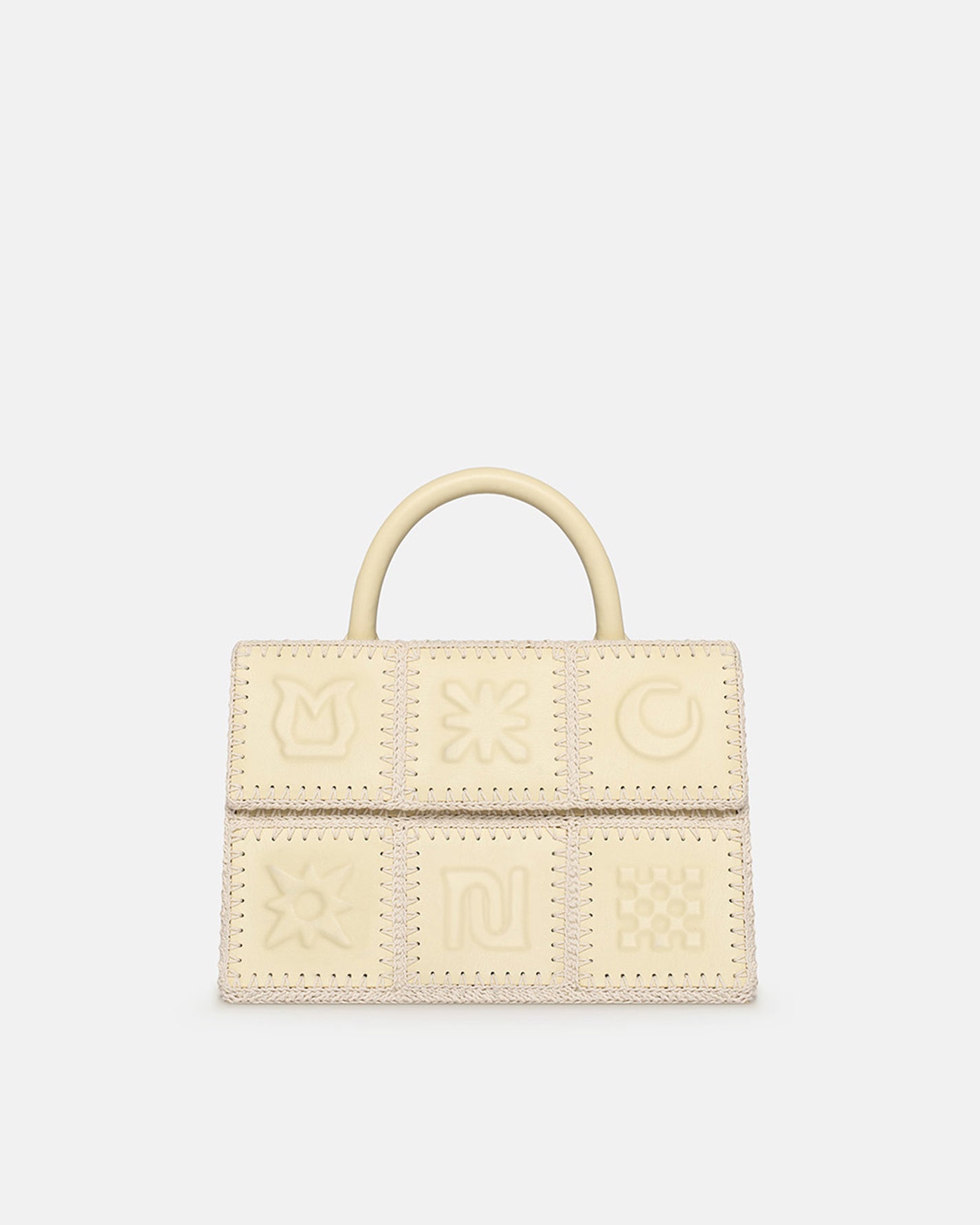 The SANDI Symbol - Top Handle Bag - Moonbeam – Nanushka