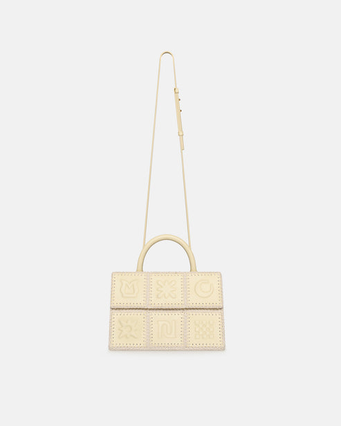 The SANDI Symbol - Top Handle Bag - Moonbeam – Nanushka